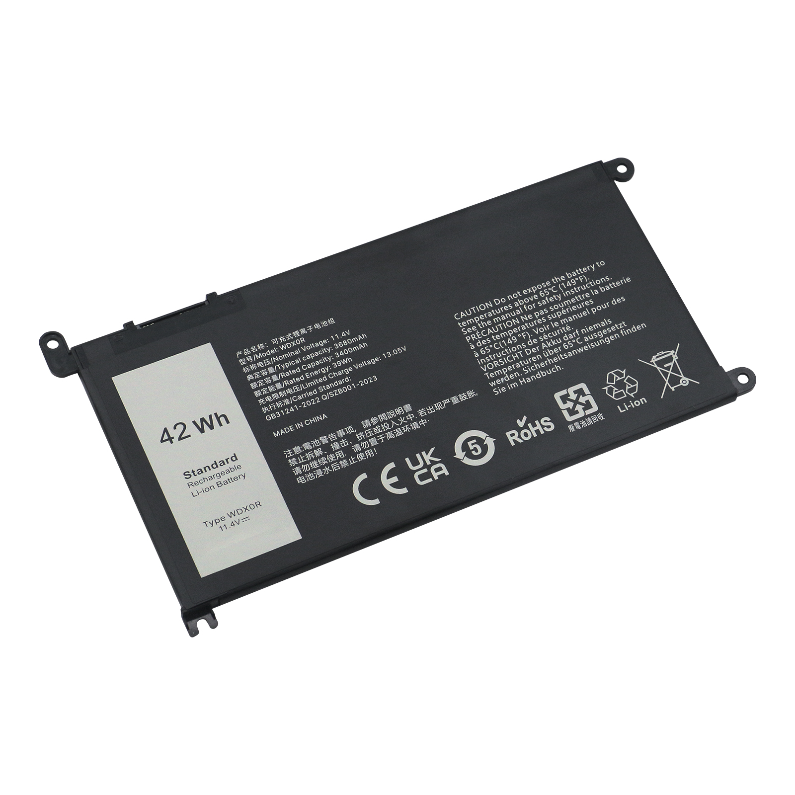Original Replacement Battery for Dell WDX0R / WDXOR 11.4V 39Wh Li-ion ...
